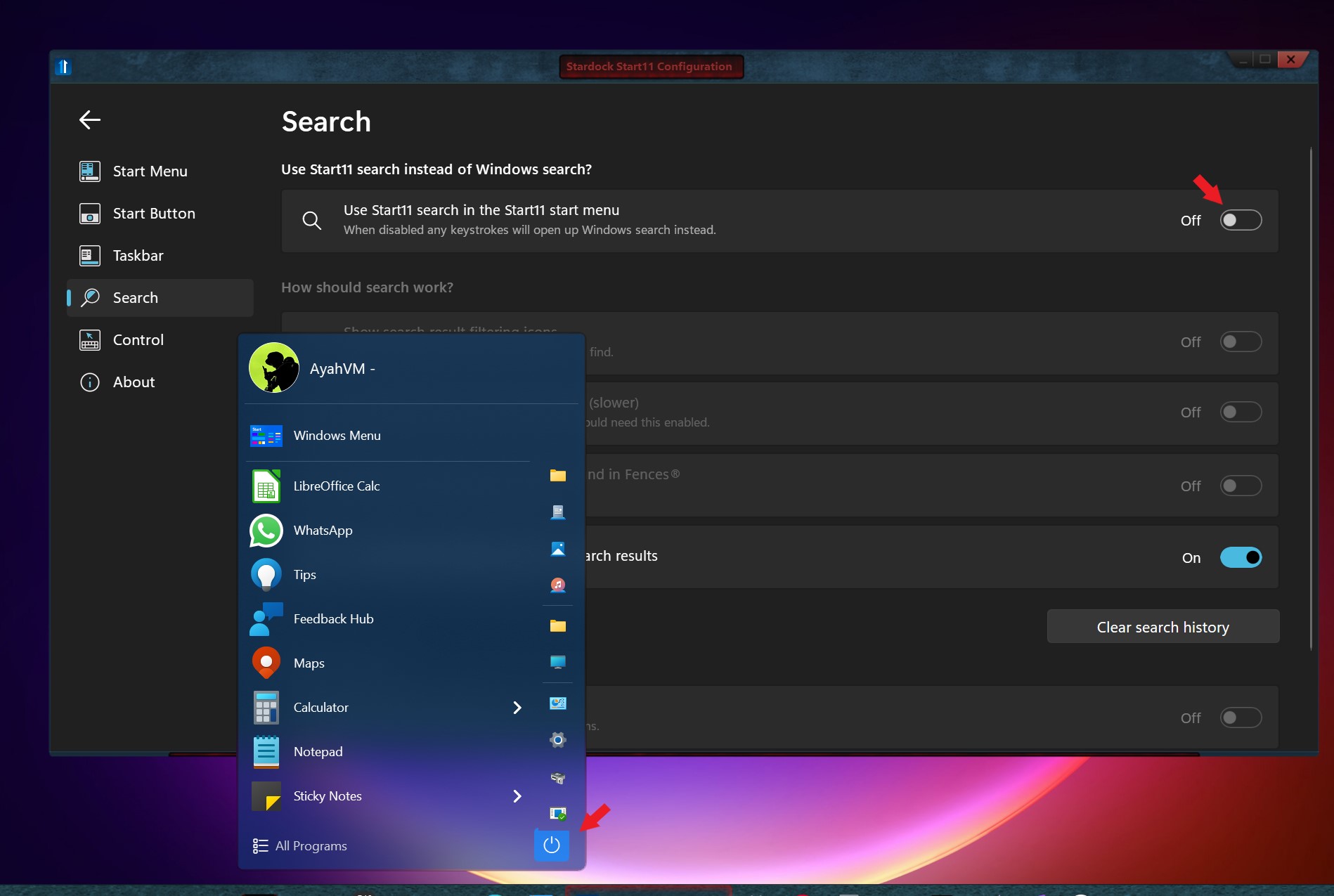Start Power Button Misaligned Overlaps Forum Post By