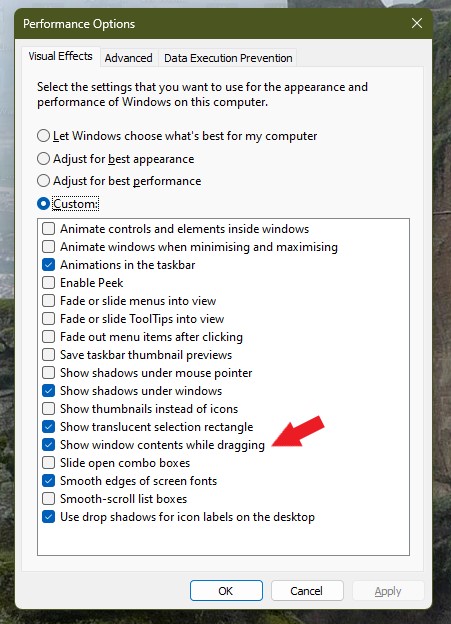 Cannot Resolve You Need To Enable Show Window Contents When Dragging In