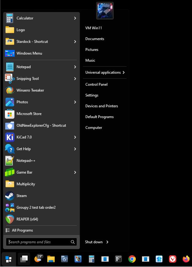 Start11 v2 Start Menu Bug » Forum Post by clock75