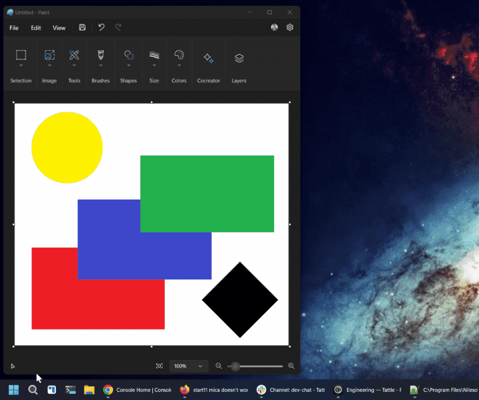 Can't get transparency/acrylic/mica to look similar to default Start ...